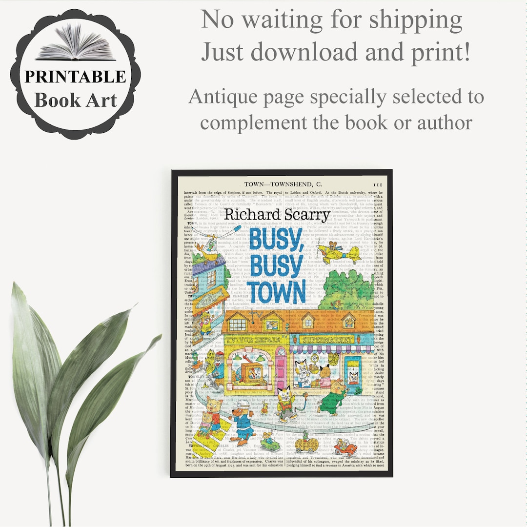 Downloadable 'busy Busy Town' Book Cover Prints on Encyclopaedia Page ...