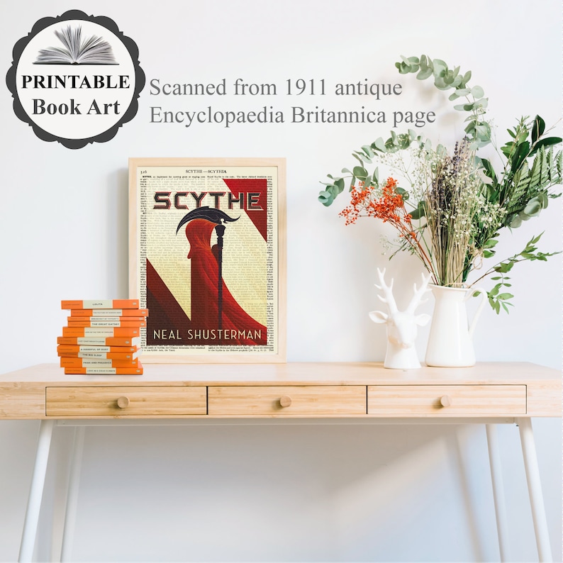 Printable 'scythe' Book Cover Print on Vintage - Etsy