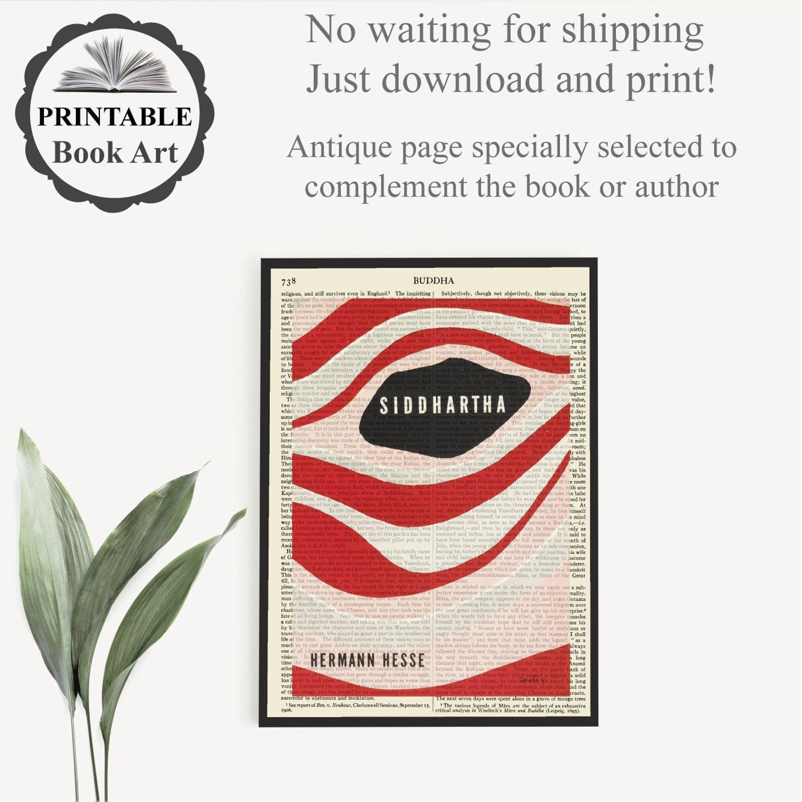 A Downloadable 'siddhartha' Book Poster Print on N Old Encyclopedia ...