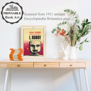 Printable 'I Robot' Book Cover on an Antique Encyclopedia Britannica ...