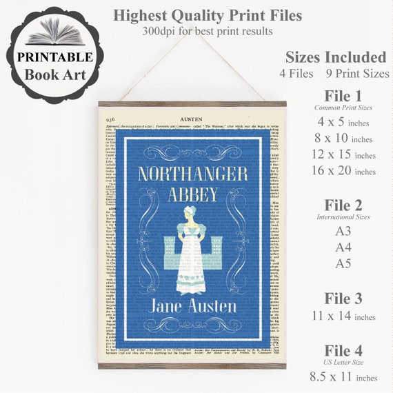 Jane Austen Printable Digital Download Literary Print Jane Austen Art ...