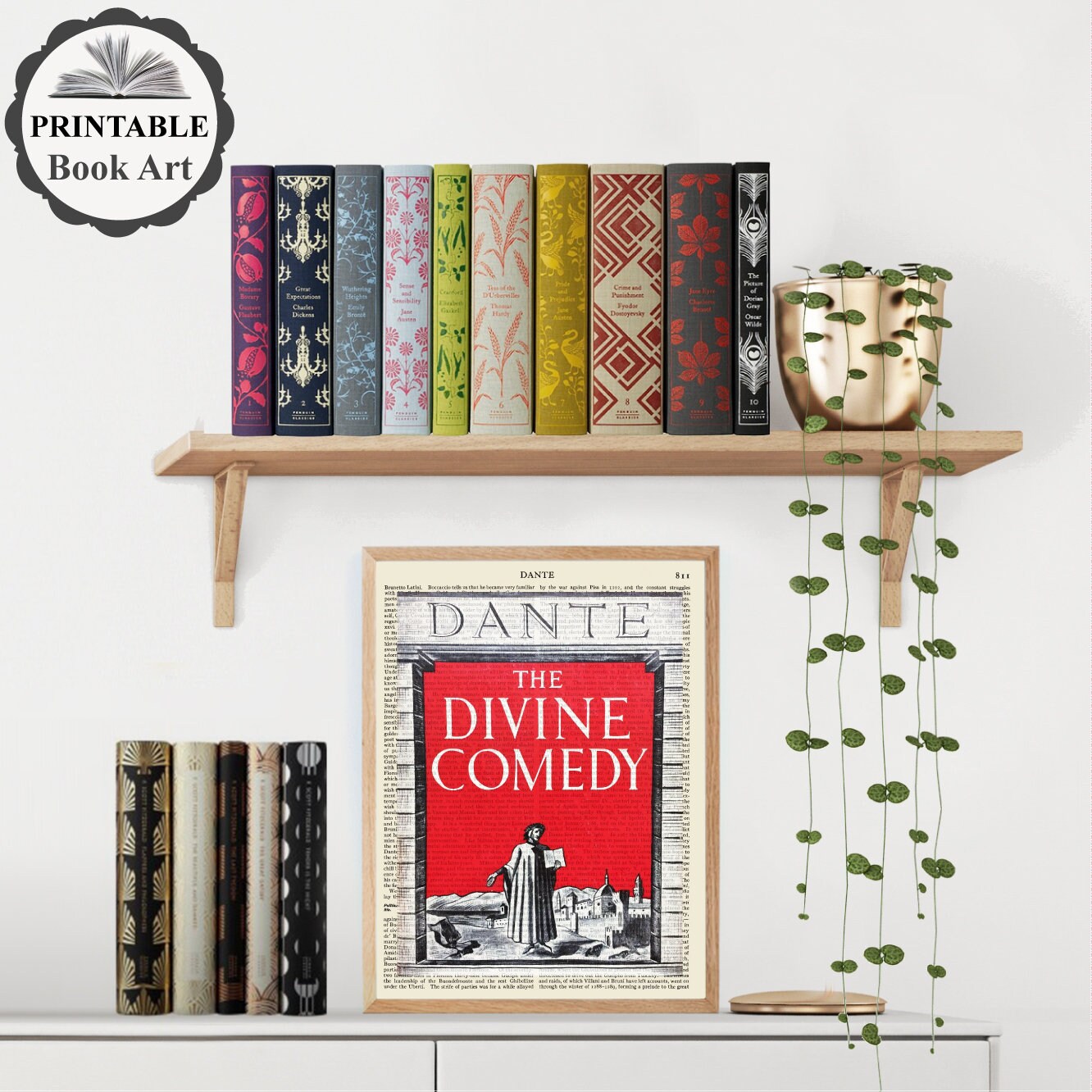 Printable 'The Divine Comedy' Book Cover Poster Dante | Etsy