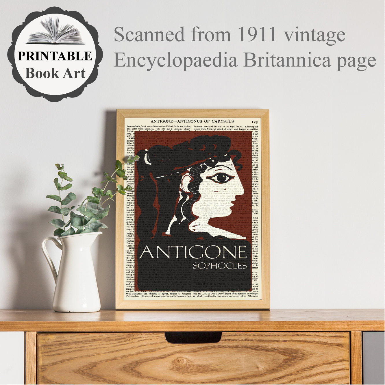 Printable 'antigone' Art Print Sophocles Play Book - Etsy