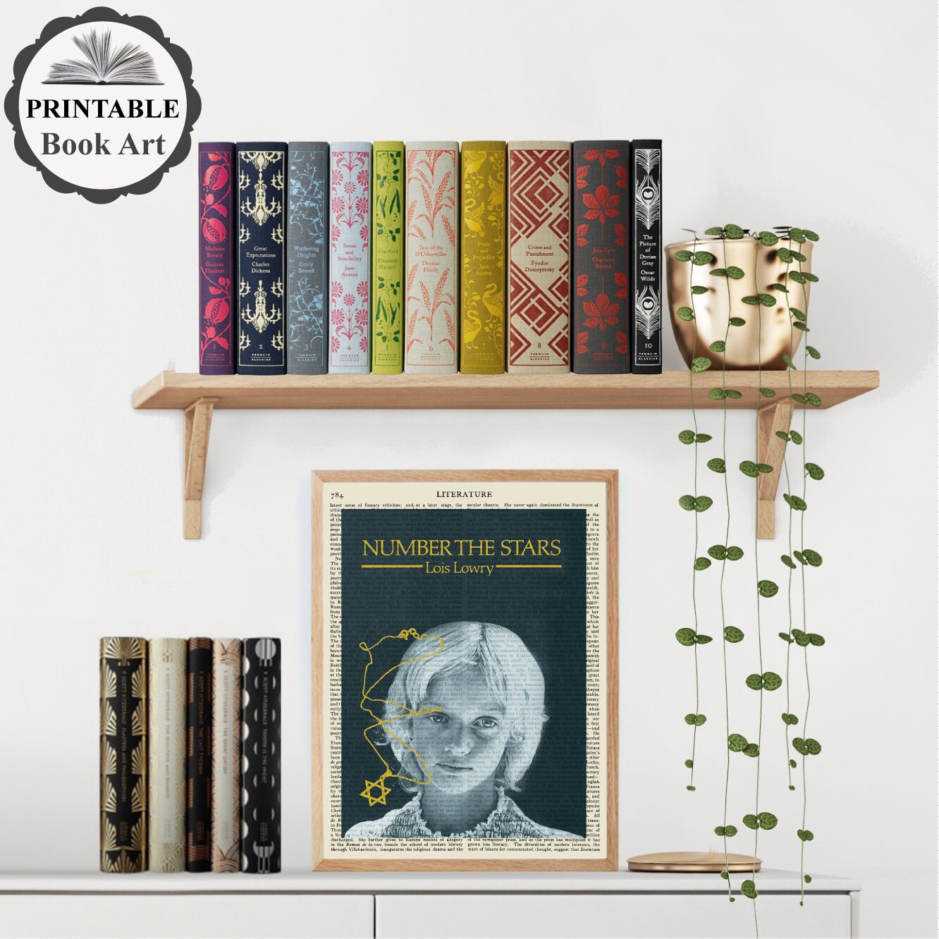 Printable 'number the Stars' Poster Book Cover Print - Etsy