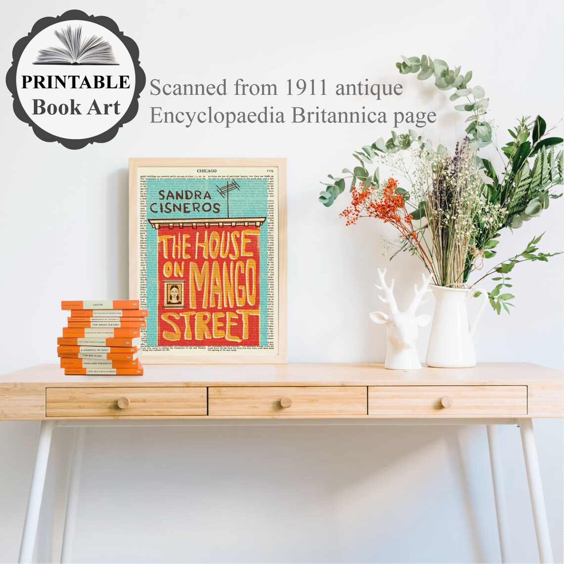 Printable 'the House on Mango Street' Book Cover Print, Classroom Wall ...