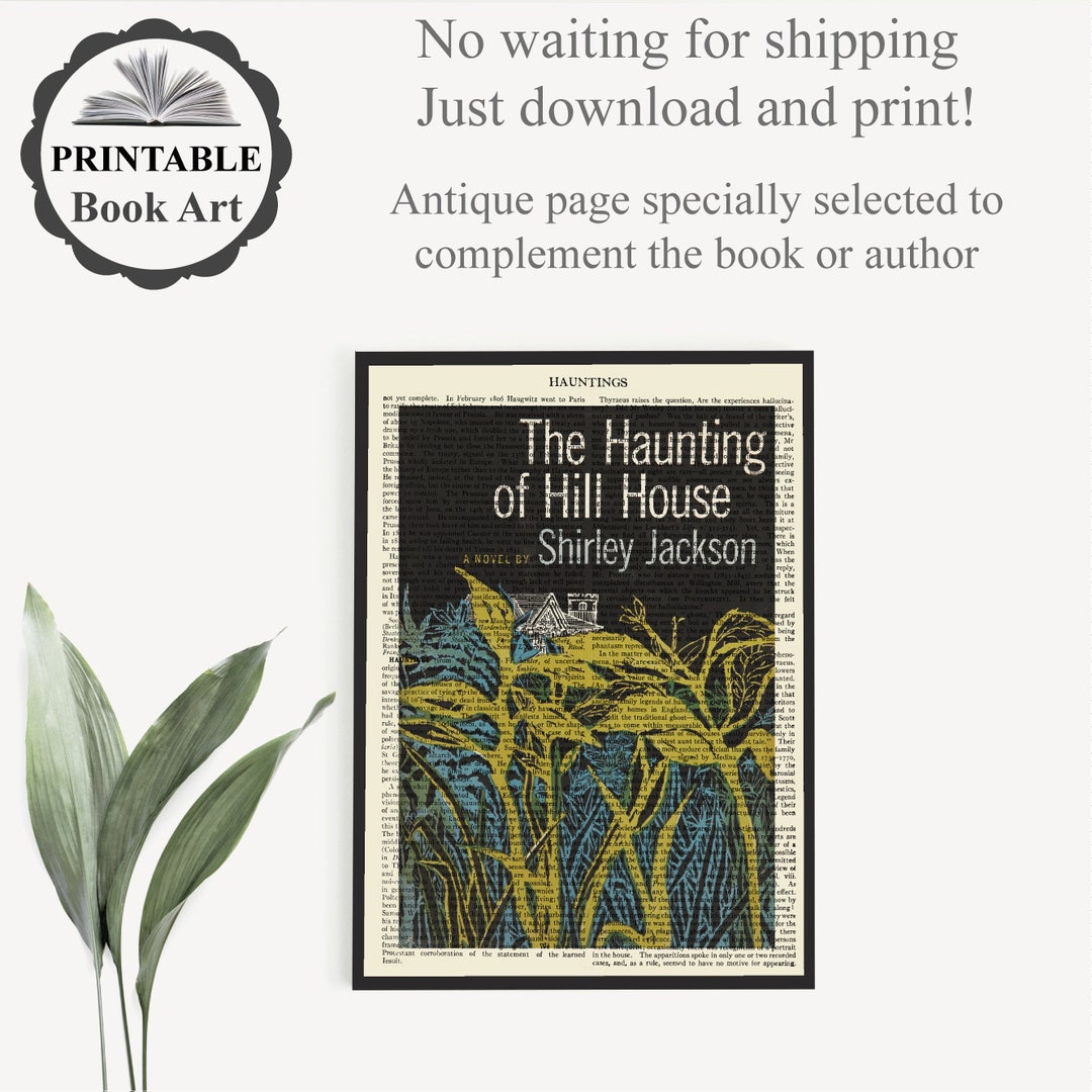 Printable 'the Haunting of Hill House' Book Cover Art on Vintage Page ...