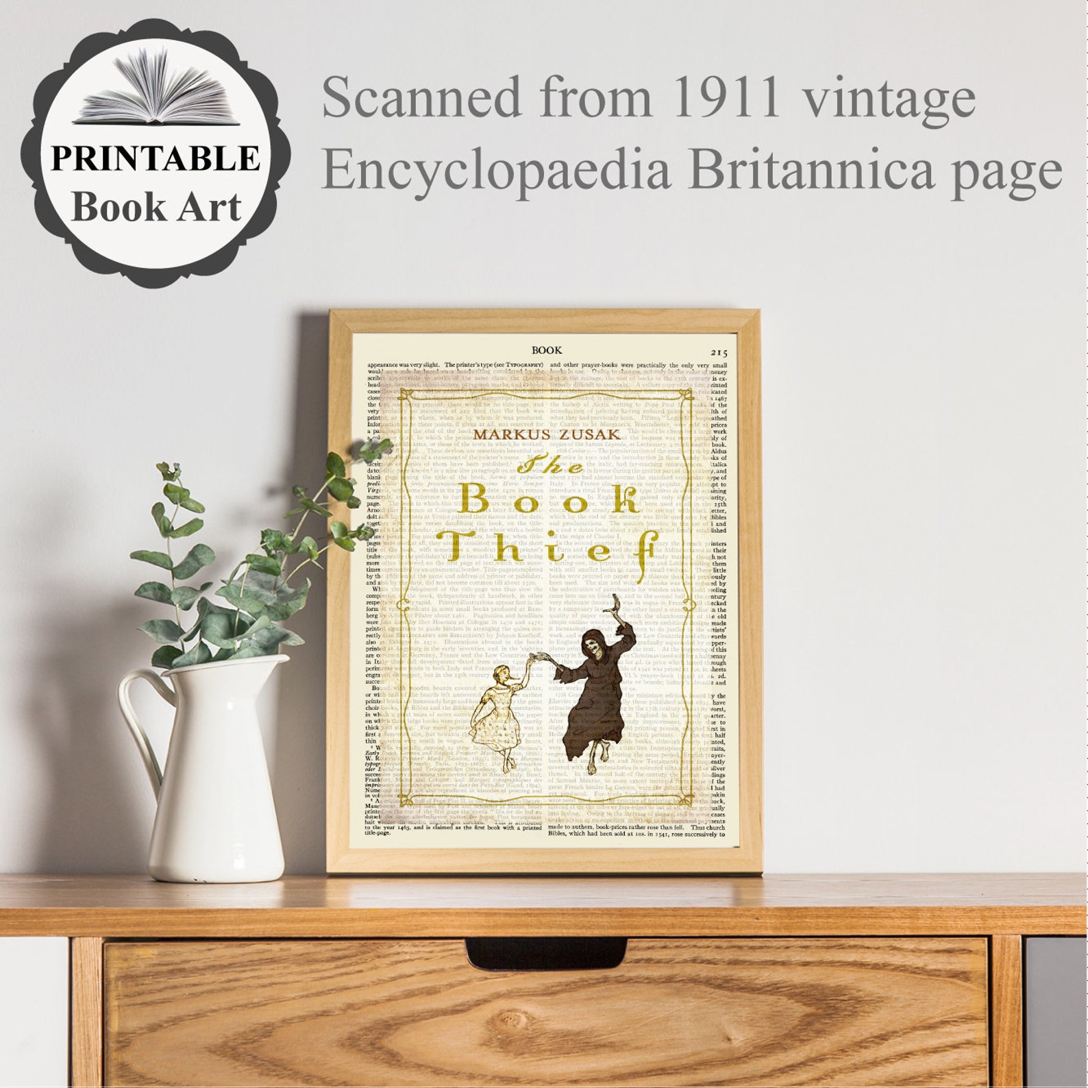 Printable 'the Book Thief' by Markus Zusak Book Cover | Etsy