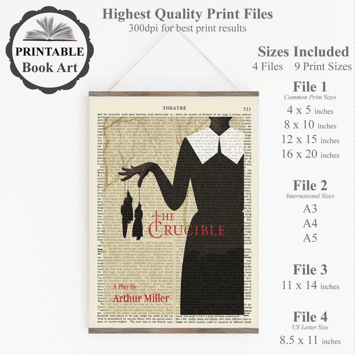 Downloadable 'the Crucible' Play Poster Print Arthur - Etsy