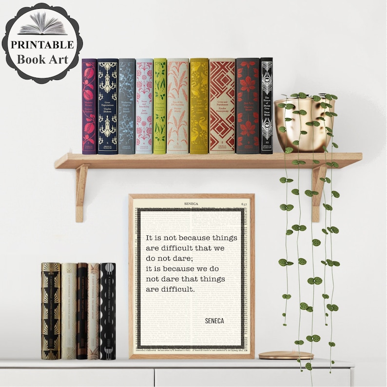 Printable Seneca Quote Art Print Stoic Wall Art Print Home | Etsy