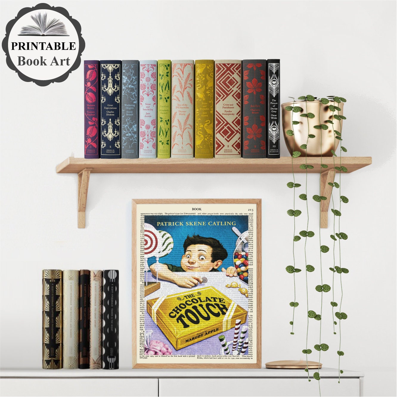 Printable 'the Chocolate Touch' Book Cover Art Poster Print on a ...
