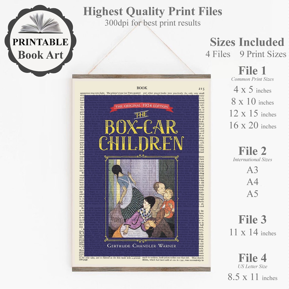 Printable 'the Box-car Children' Book Cover Poster by | Etsy