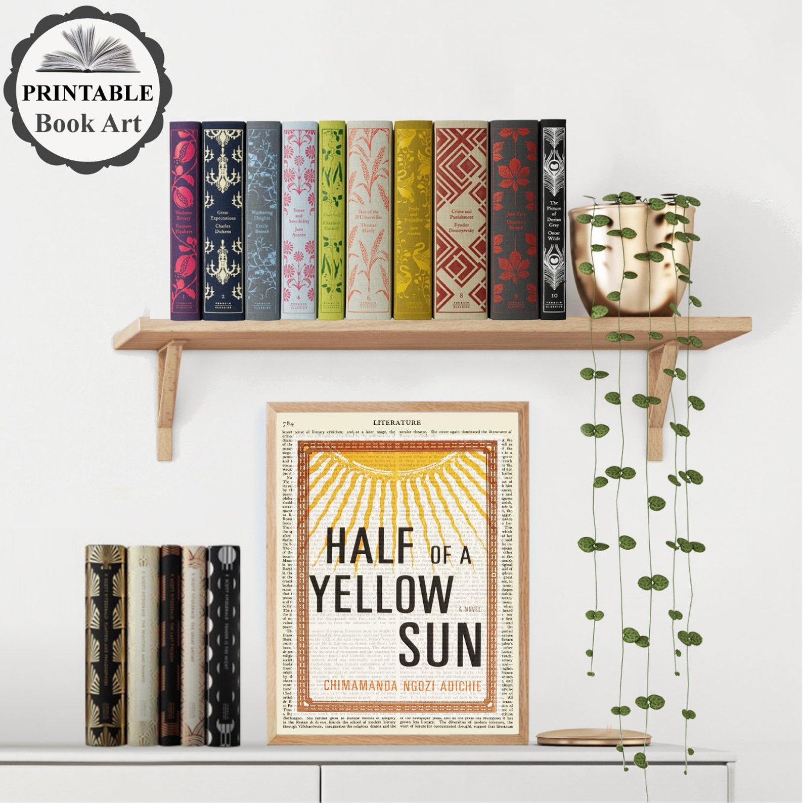 Printable 'half of A Yellow Sun' Book Cover Print on | Etsy