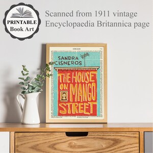 Printable 'the House on Mango Street' Book Cover Print, Classroom Wall ...