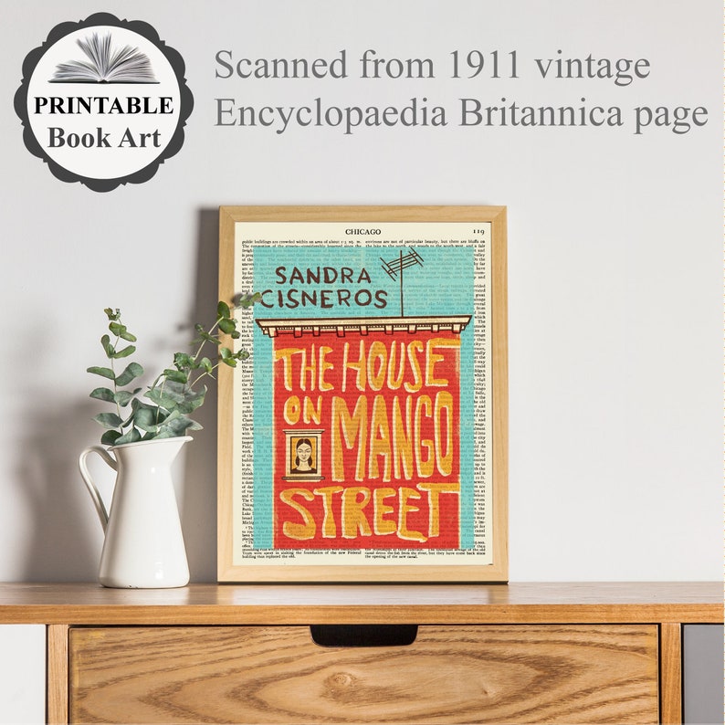 Printable 'the House on Mango Street' Book Cover Print, Classroom Wall ...
