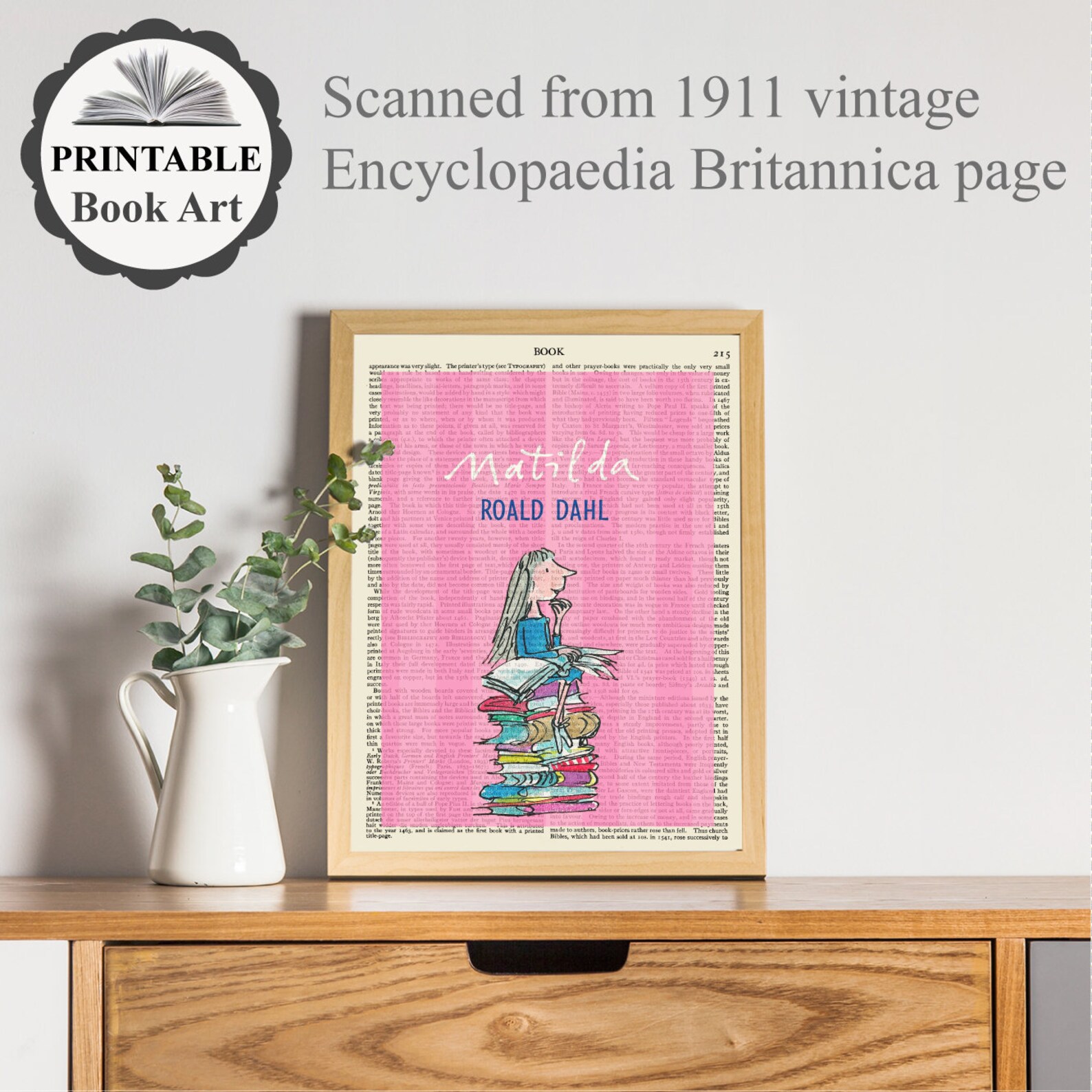 Printable 'matilda' Book Poster Print on Old - Etsy