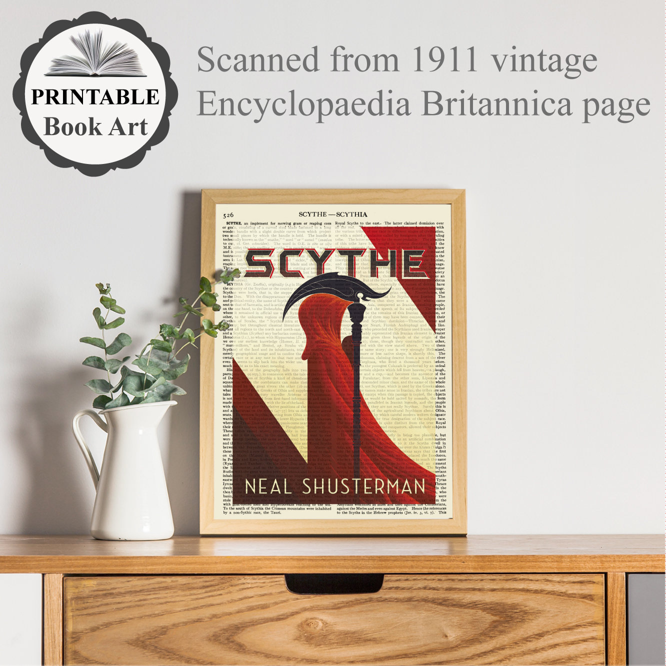 Printable 'scythe' Book Cover Print on Vintage | Etsy