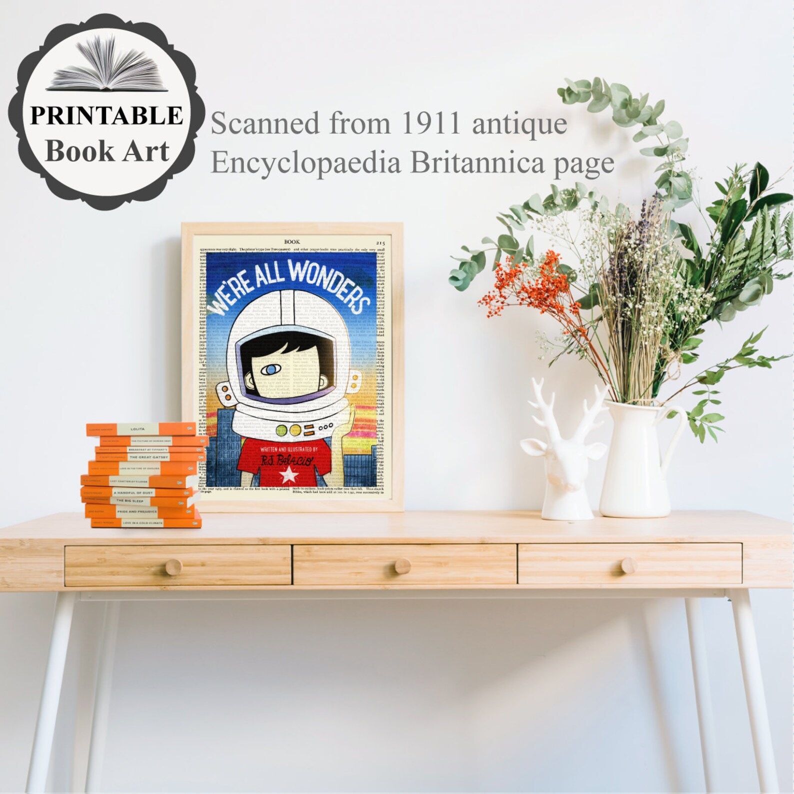 Printable 'we're All Wonders' Poster Book Cover | Etsy