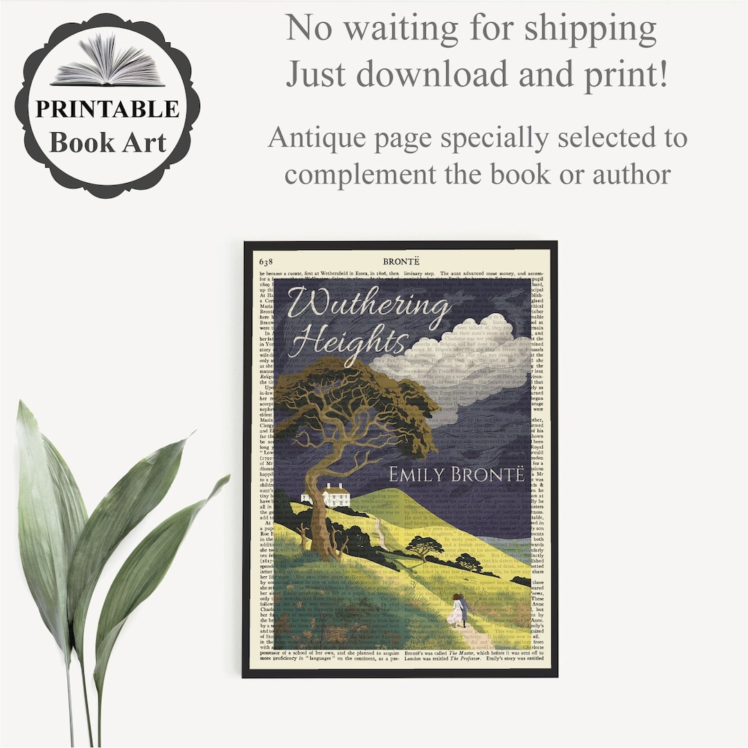 Printable 'wuthering Heights' Poster Print, Bronte Wall Art Prints ...