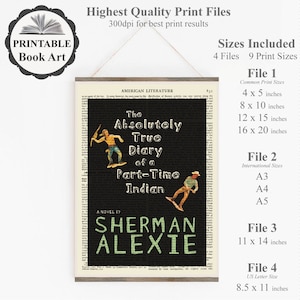Printable 'the Absolutely True Diary of a Part-time Indian' Book Cover ...