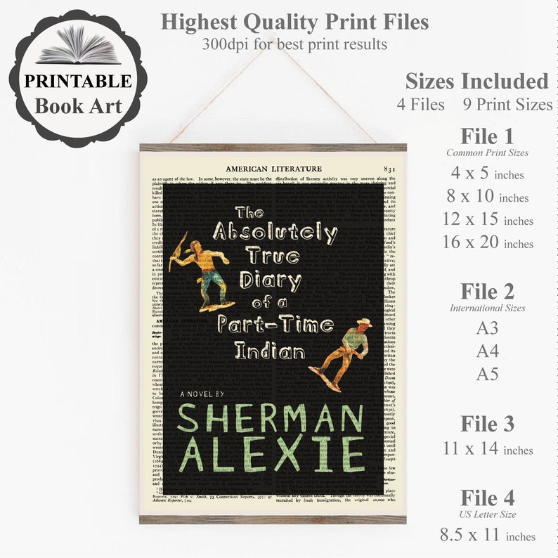 Printable 'the Absolutely True Diary of a Part-time - Etsy