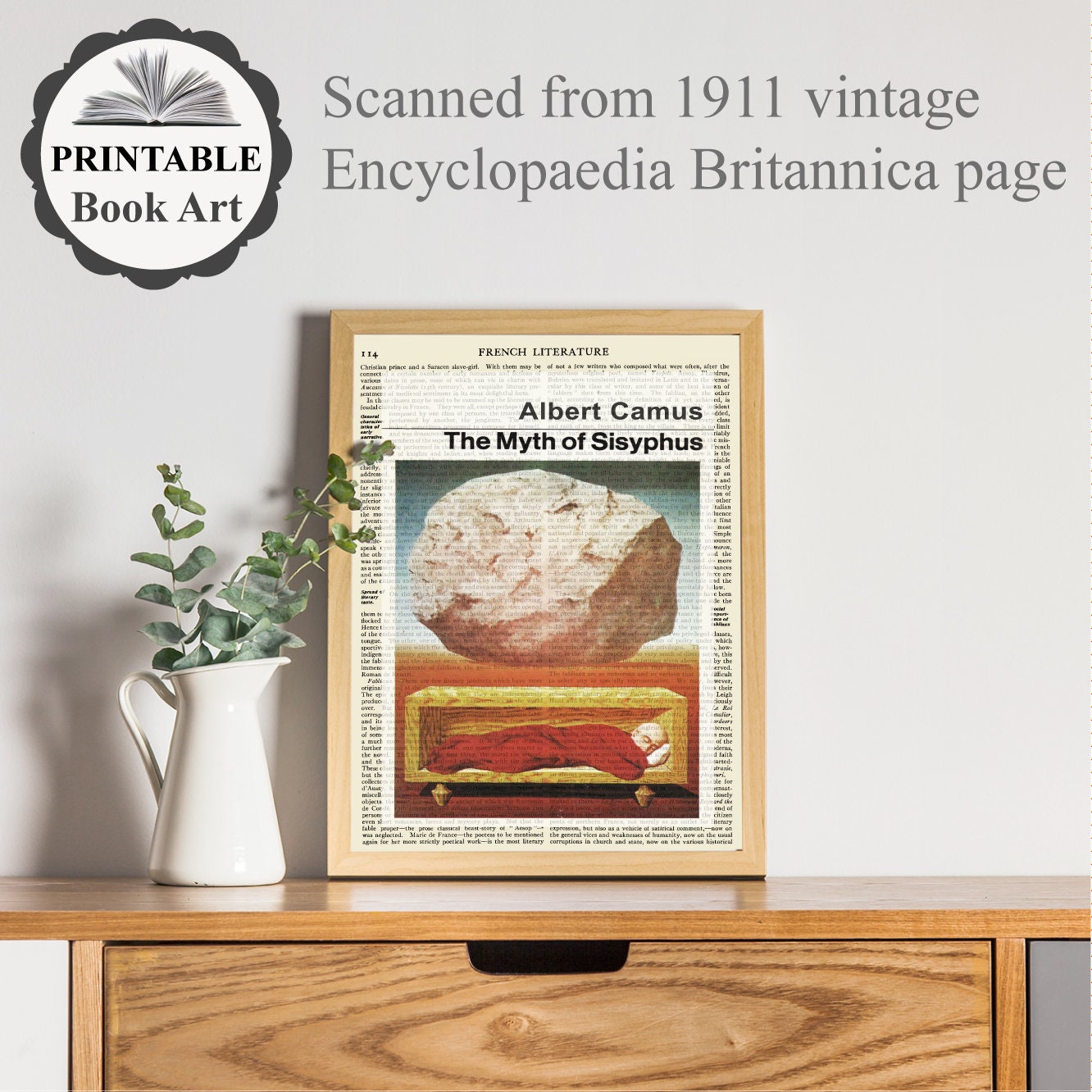 Printable 'the Myth of Sisyphus' Book Cover Print by Albert Camus on ...