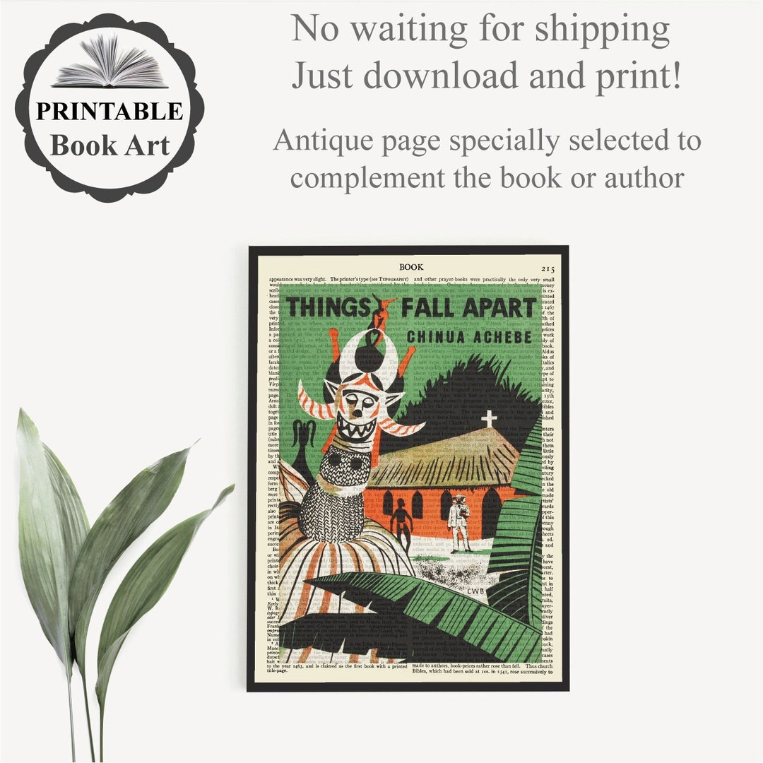 A Downloadable 'things Fall Apart' Book Art Print on a Vintage 1911 ...