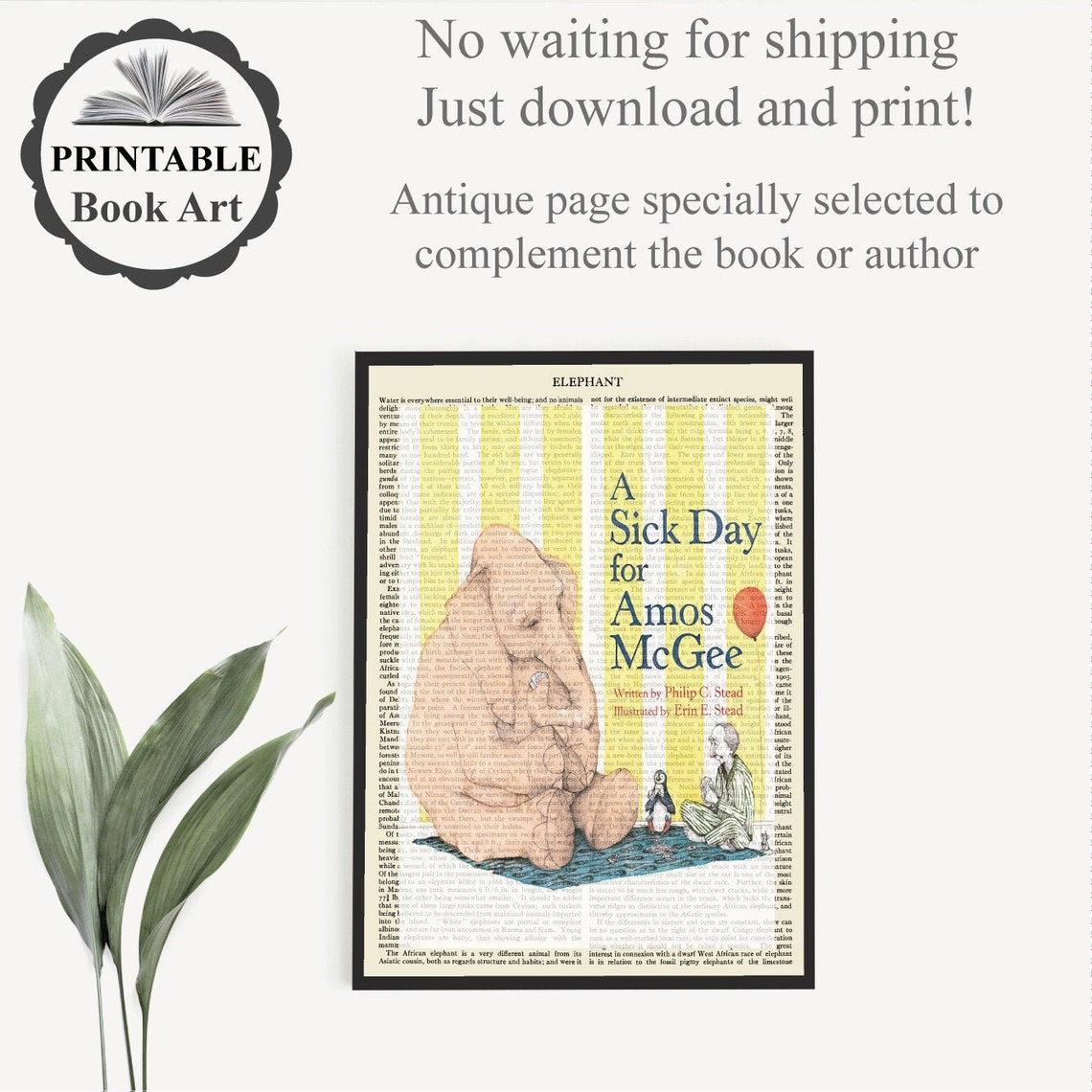 Printable 'A Sick Day for Amos Mcgee' Book Poster - Etsy