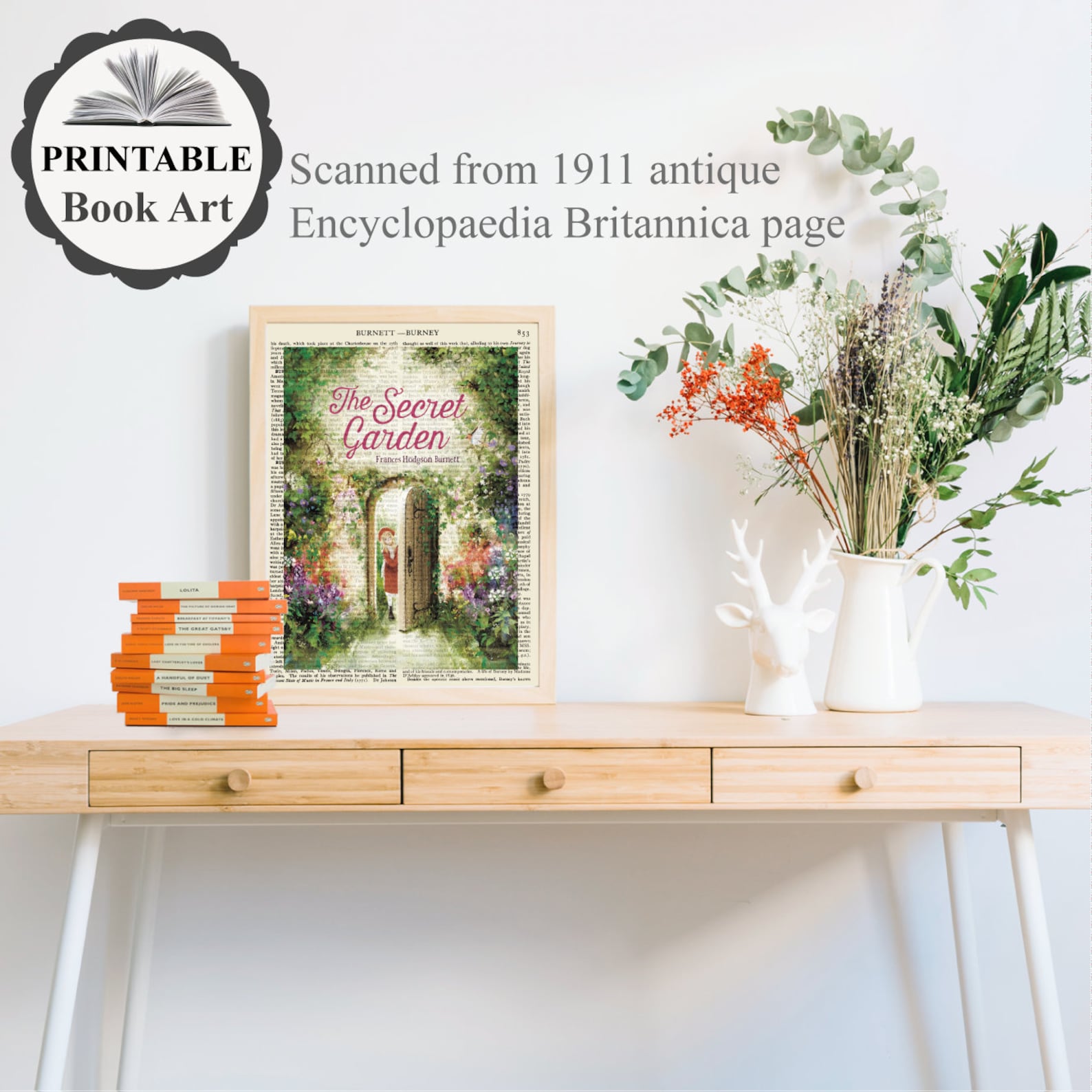 Printable 'the Secret Garden' Book Cover Print | Etsy