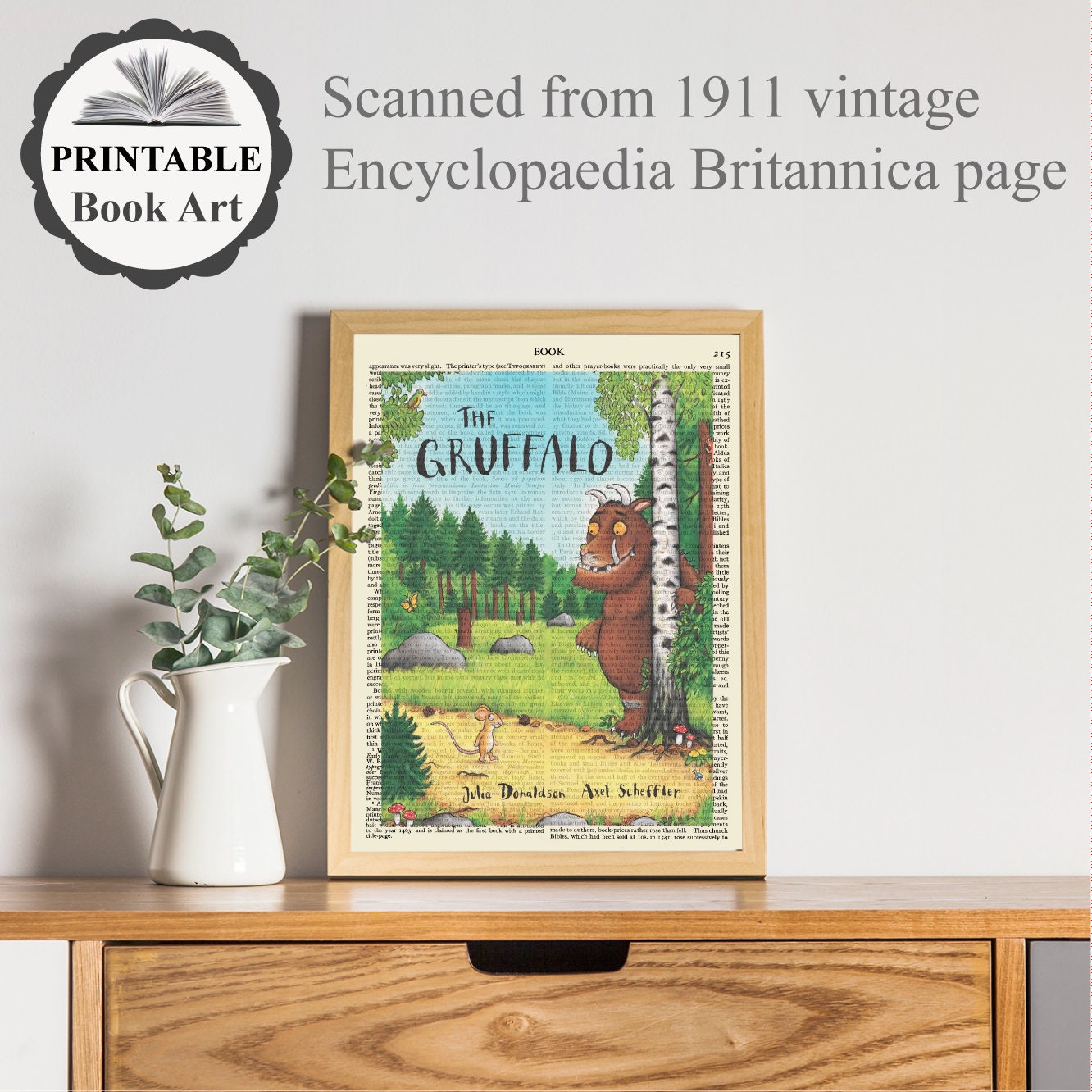 Printable 'the Gruffalo' Book Cover Wall Art Print | Etsy