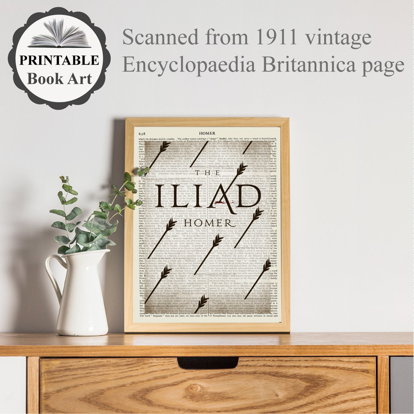 Printable 'the Iliad' Book Cover Art Prints Homers - Etsy