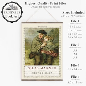 Printable 'silas Marner' Book Cover Poster, George Eliot Print, English ...