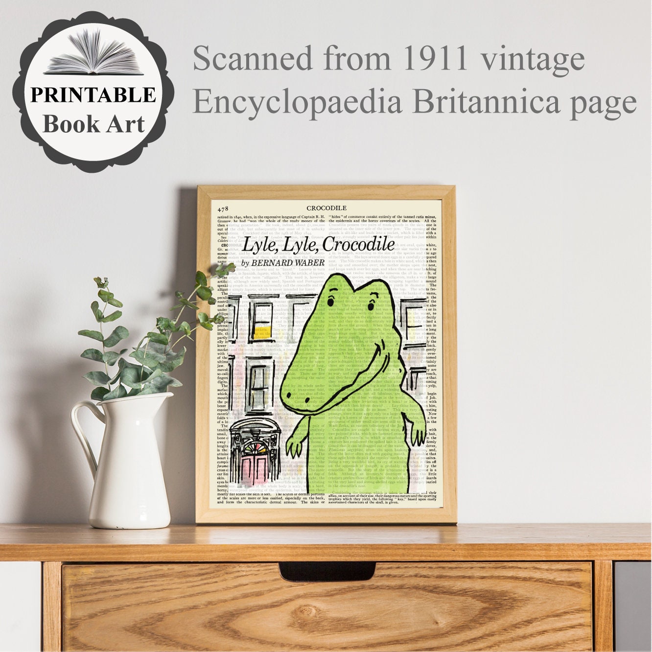 Printable 'lyle Lyle Crocodile' Book Cover Art on - Etsy