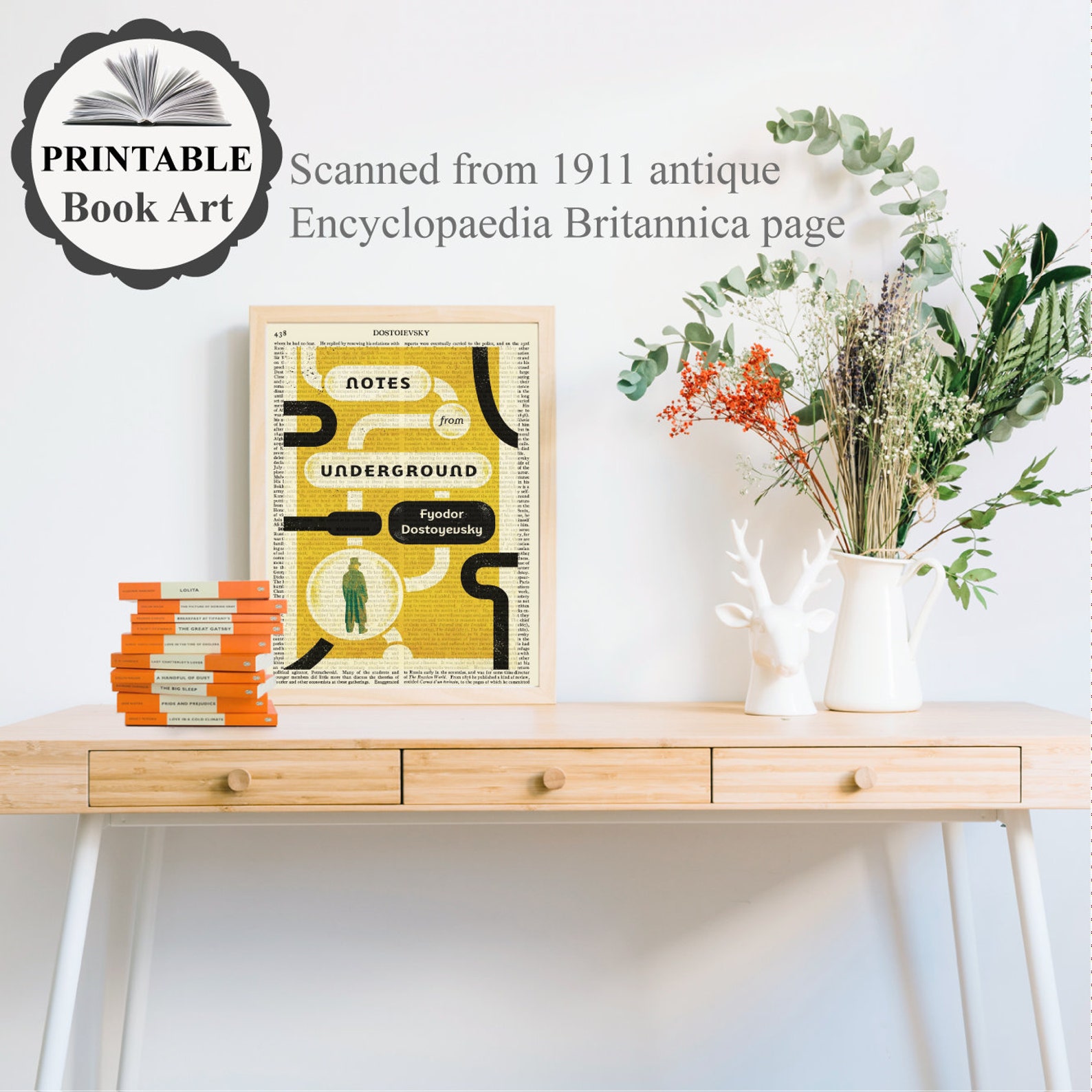 Printable 'notes From Underground' Book Cover Art - Etsy