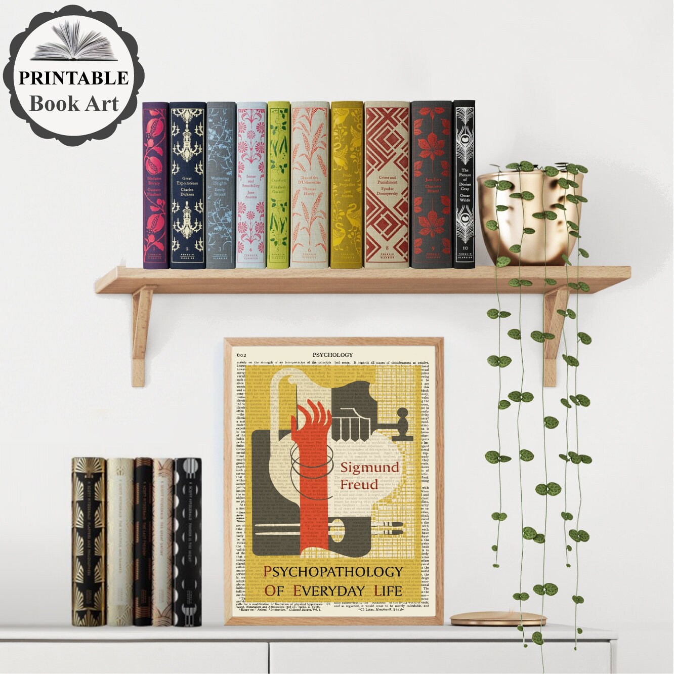 Printable Book Cover Freud's 'psychopathology of - Etsy