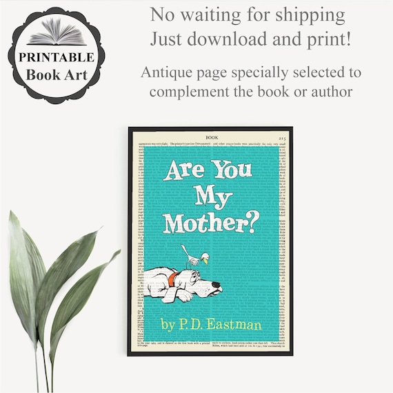 Printable 'are You My Mother' Book Cover Poster Print | Etsy