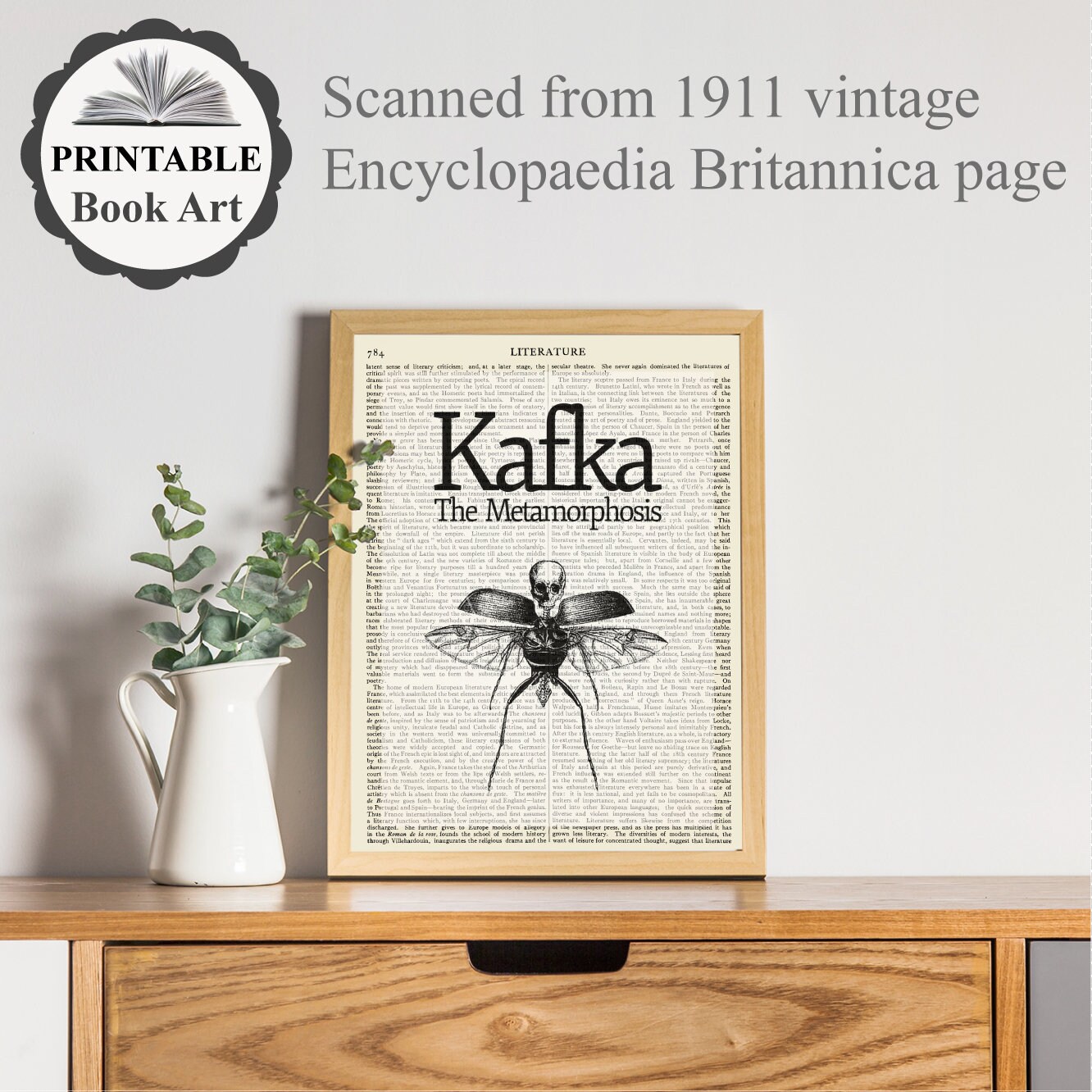 Printable 'the Metamorphosis' Franz Kafka Book Cover - Etsy