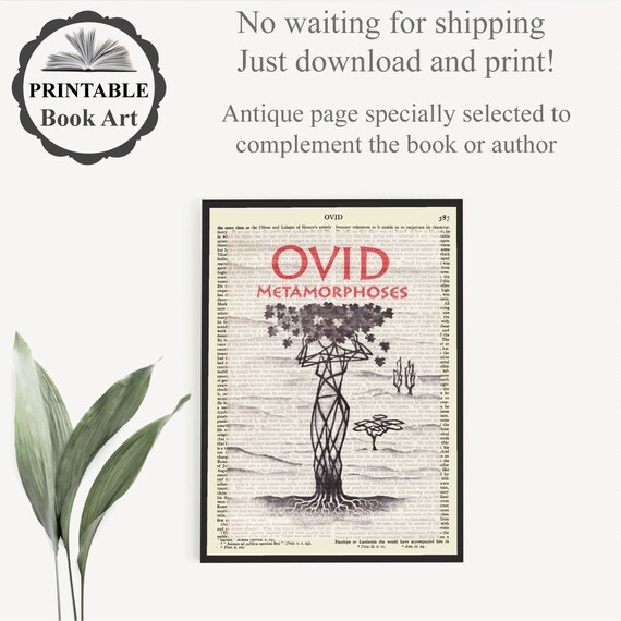 Printable 'metamorphoses' Art Print Ovid Book Cover - Etsy