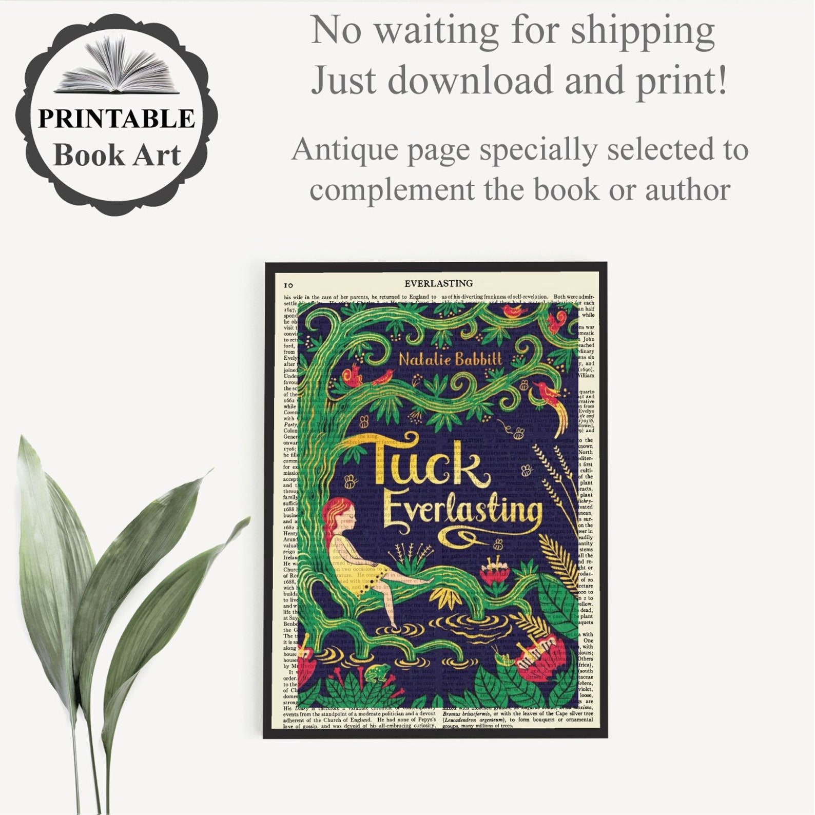 Printable Tuck Everlasting Book Cover Art Poster Print Book - Etsy
