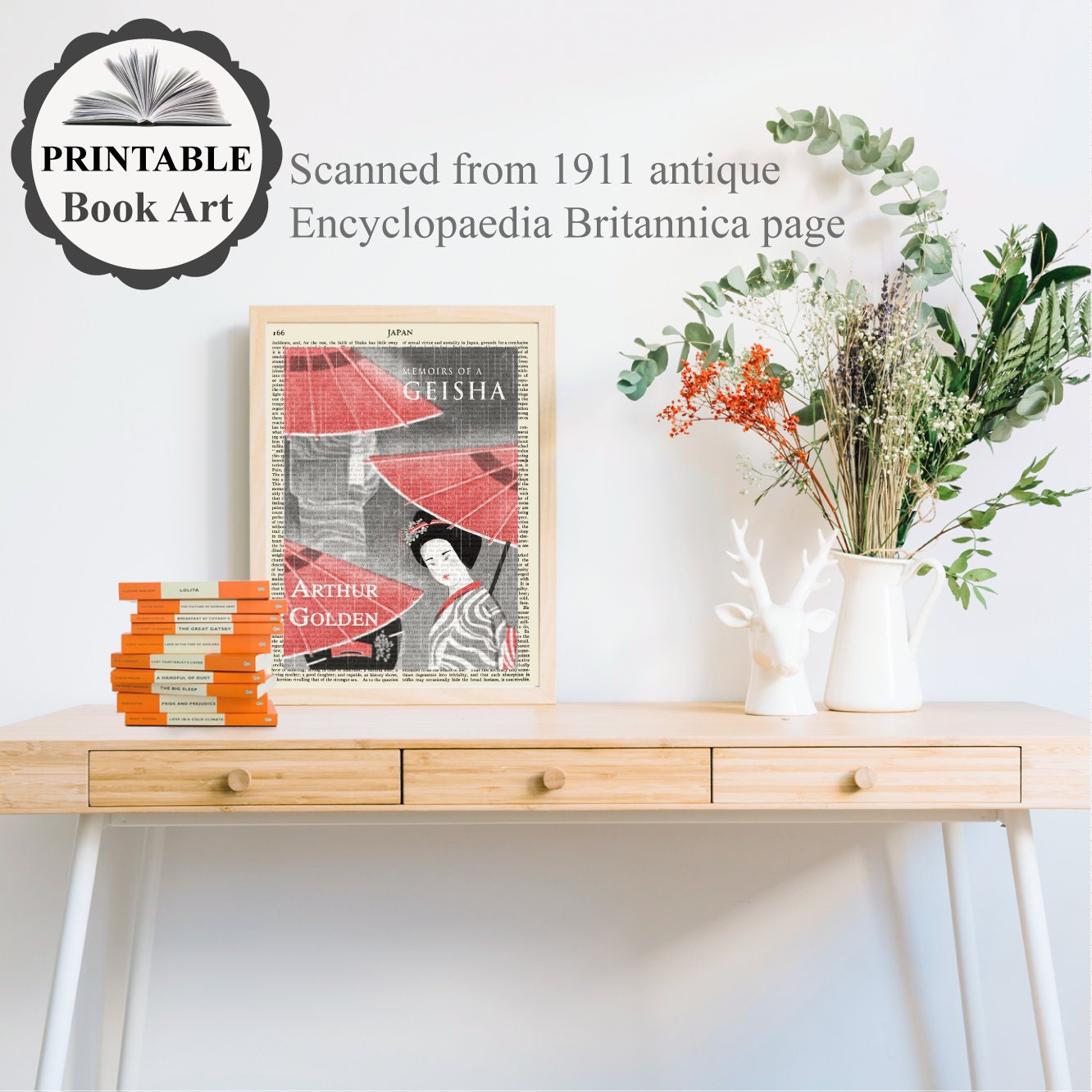 Printable 'memoirs of a Geisha' Book Cover Art Poster, the Book Jacket ...