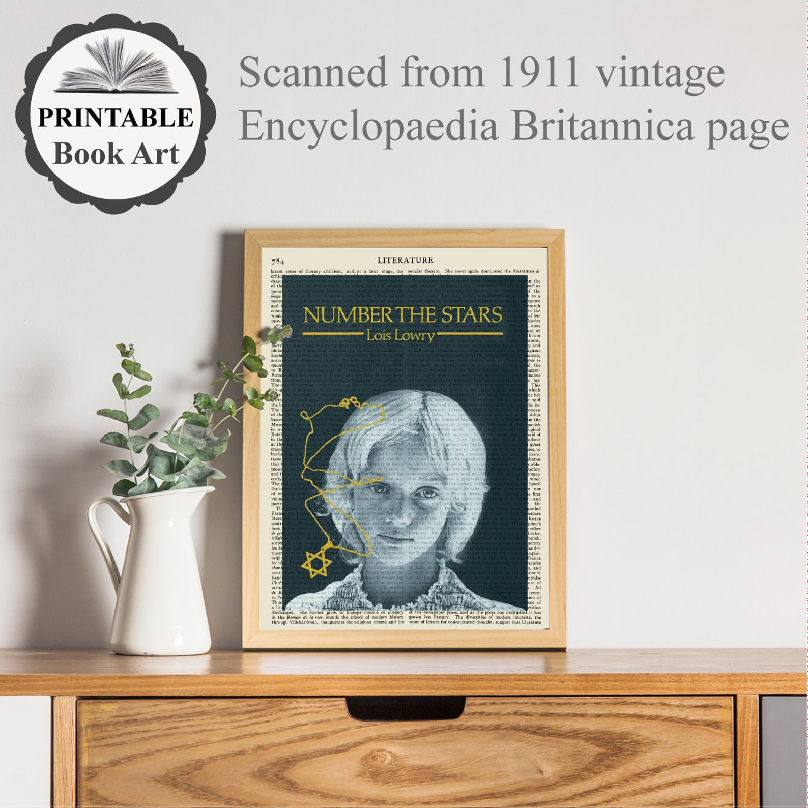 Printable 'Number The Stars' Poster Book Cover Print | Etsy