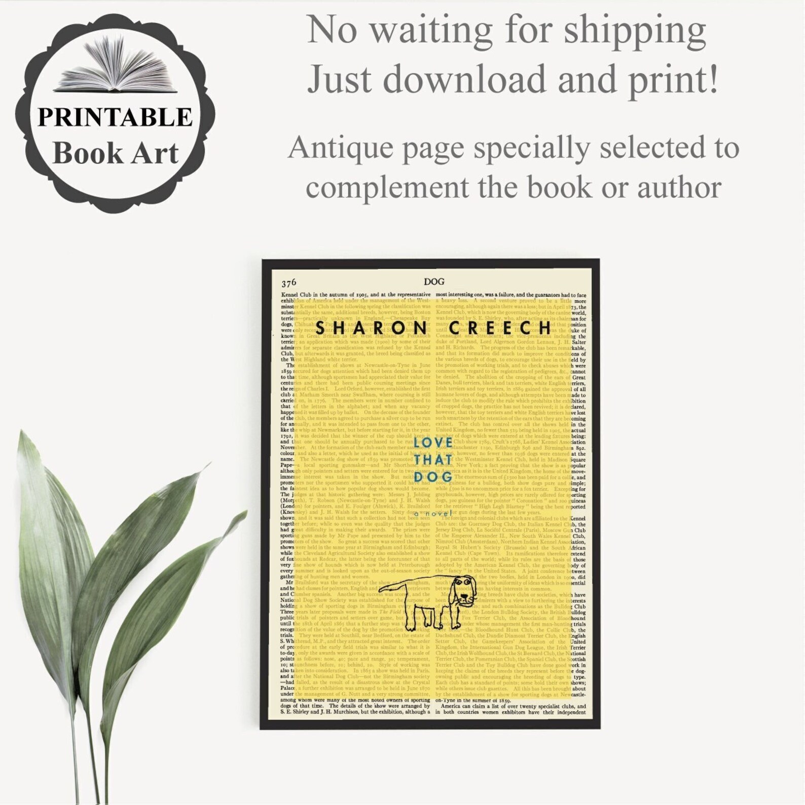 Printable 'love That Dog' Book Cover Poster Print on - Etsy