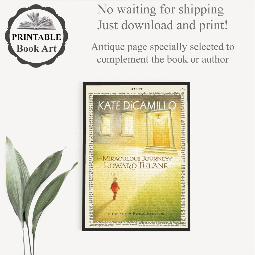 Printable 'the Miraculous Journey of Edward Tulane' Book Poster Print ...