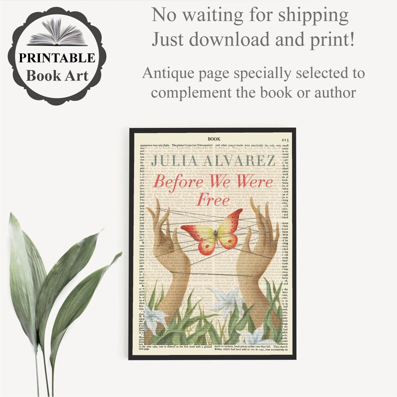 Printable Book Cover Art 'before We Were Free', Young Adult Book Art ...