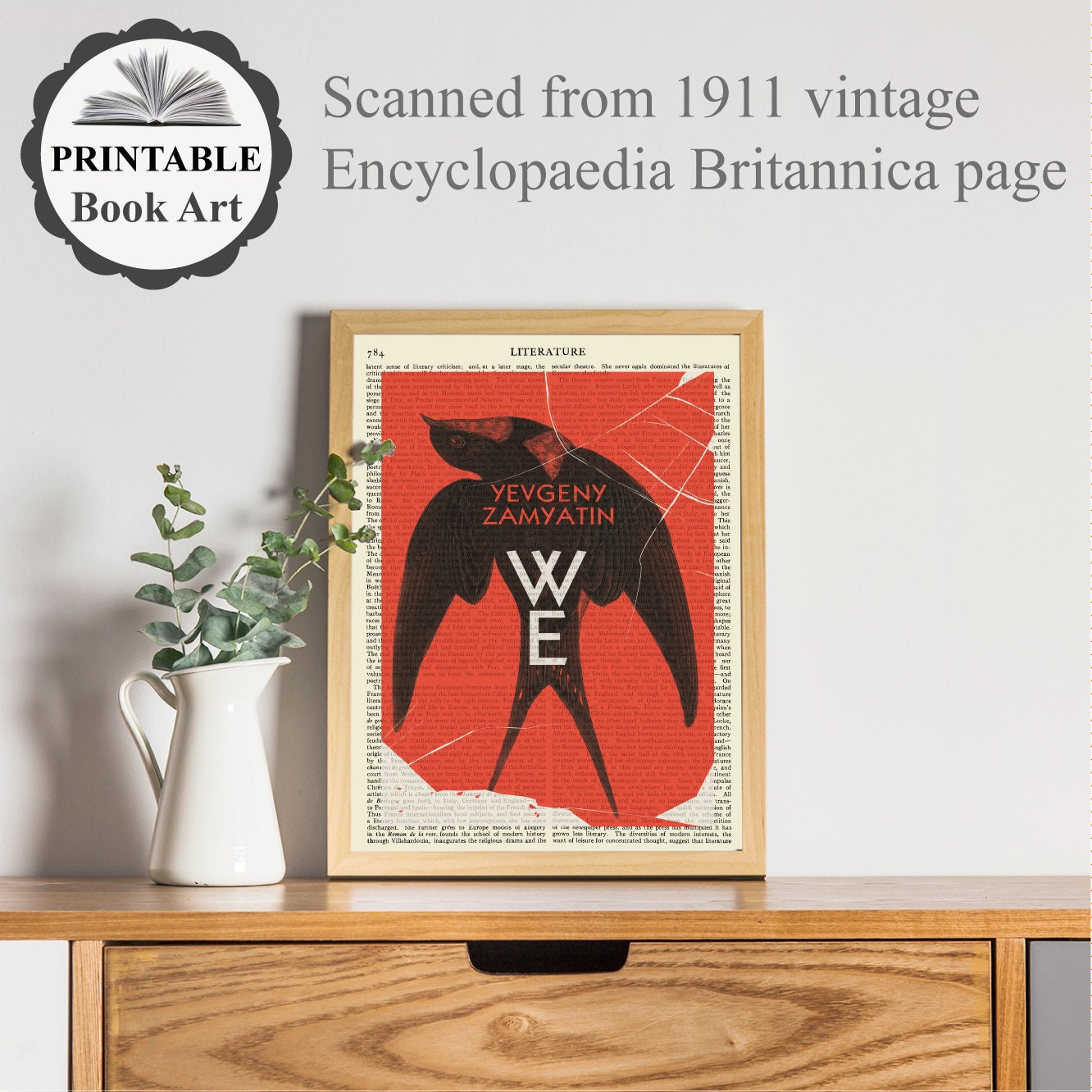 Printable 'We' Book Cover Art Yevgeny Zamyatin Poster | Etsy