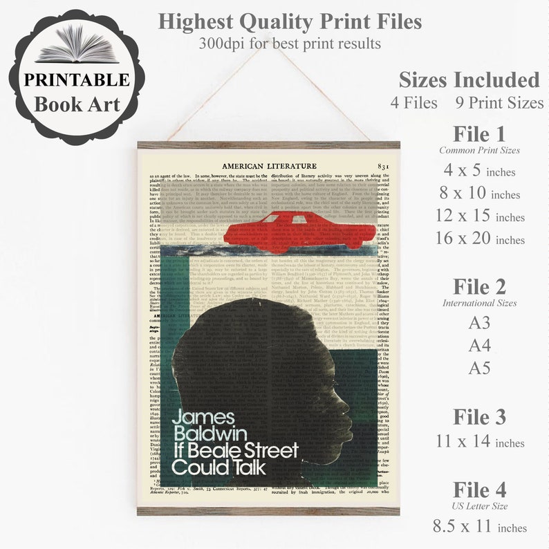Printable 'if Beale Street Could Talk' Book Cover Art Print, Printable ...