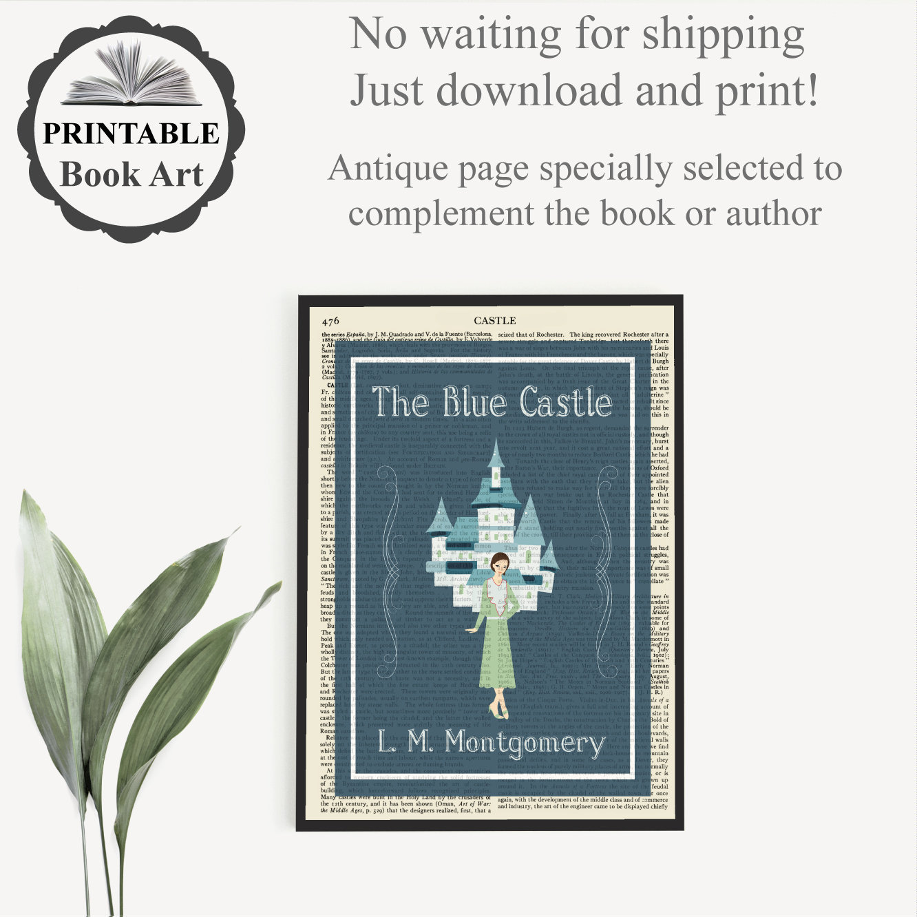 Printable 'the Blue Castle' Book Cover Poster by L M - Etsy