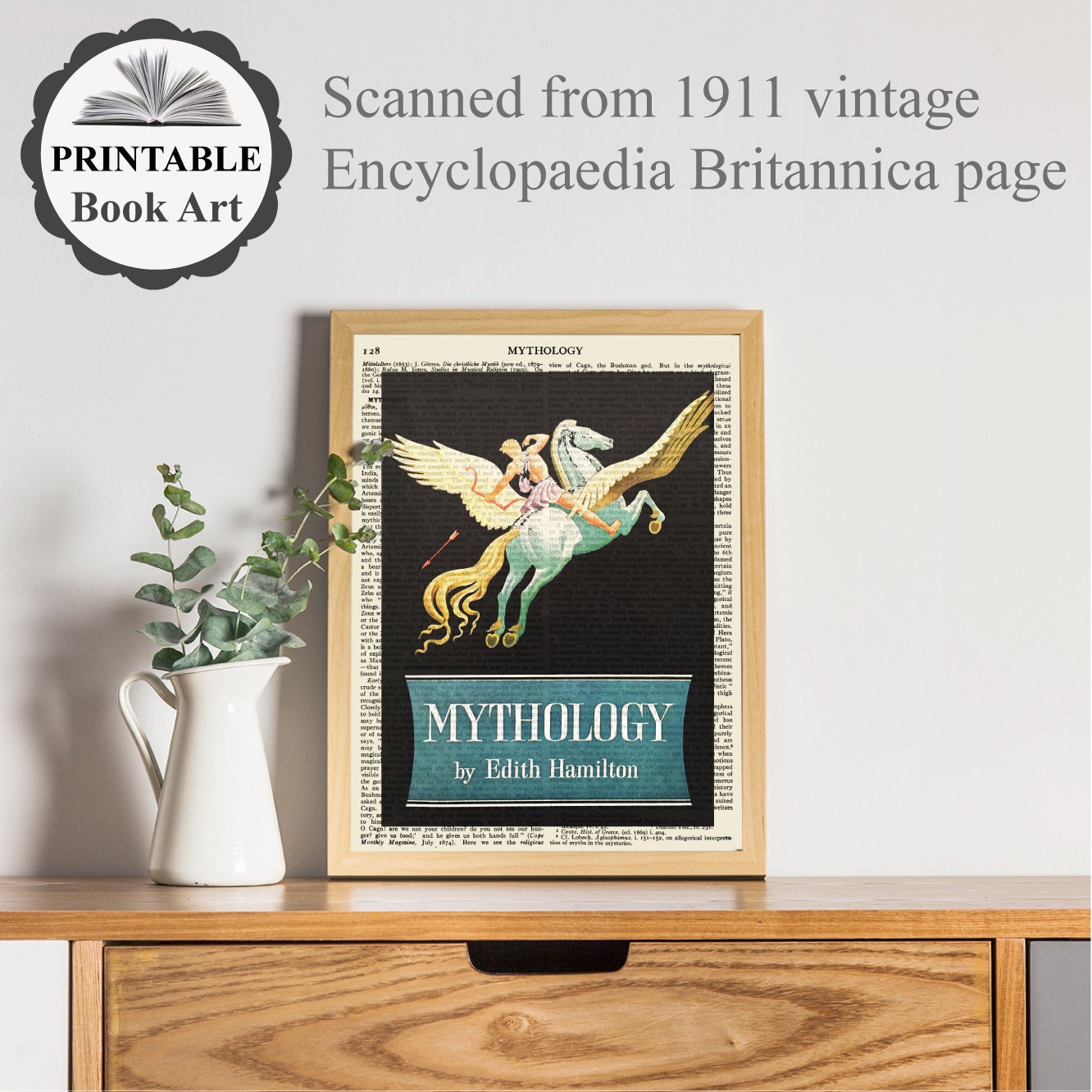 Instant Download 'mythology' Book Cover Wall Art - Etsy