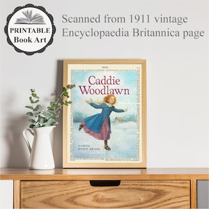 Printable 'caddie Woodlawn' Book Cover Print on Old Page, Classroom ...