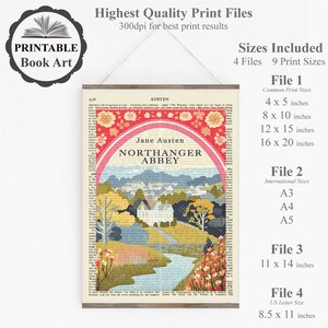 Printable Book Cover Art, 'northanger Abbey' Poster on 'austen ...