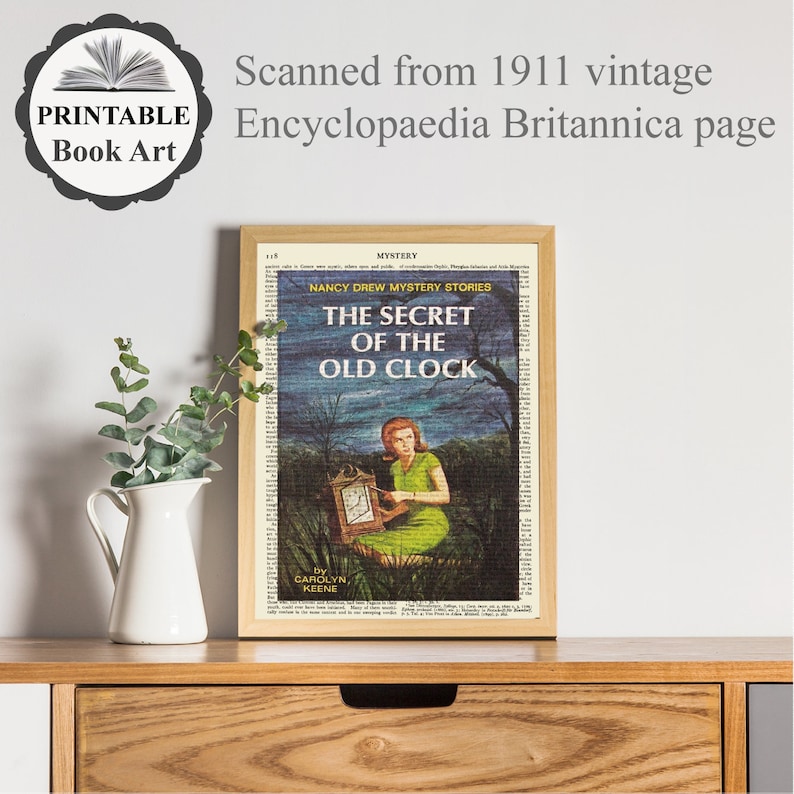 Printable 'the Secret of the Old Clock' Book Cover | Etsy